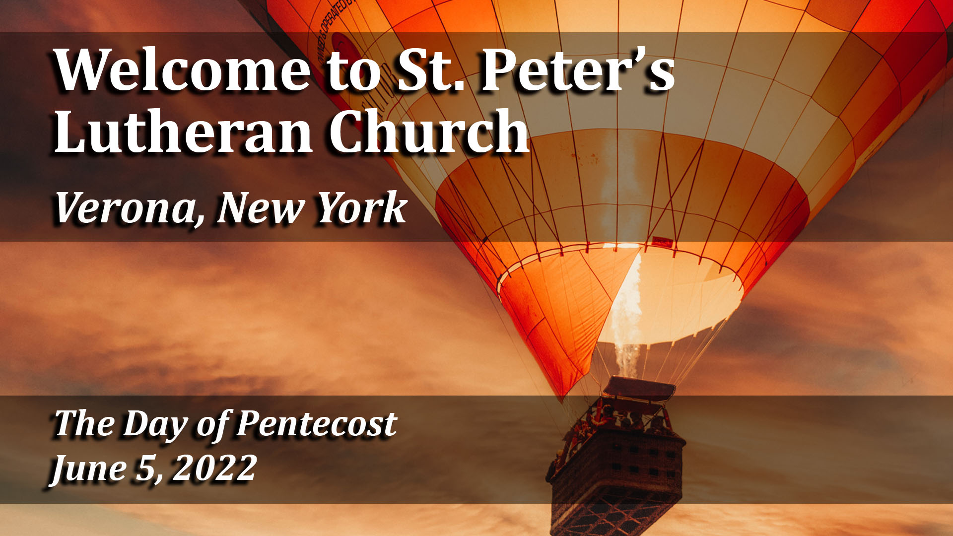 June 5 welcome to church – St. Peter's Lutheran Church in Verona, NY